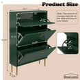 Boyel Living Shoe Cabinet Green 24 Pair Entryway Shoe Storage Organizer ...