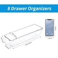 Fixwal 8 PCS Clear Drawer Organizers, 9 x 3 x 2 Plastic Rectangular ...