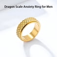 DESIGNICE Dragon Scale Anxiety Ring for Men Cool Stainless Steel Snake ...