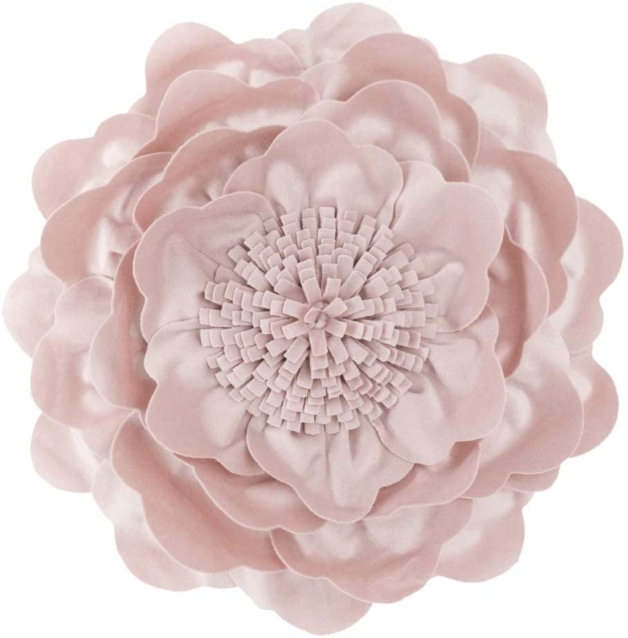 Jwh 3d Round Flower Pillow Cover Decorative Throw Pillows Handmade