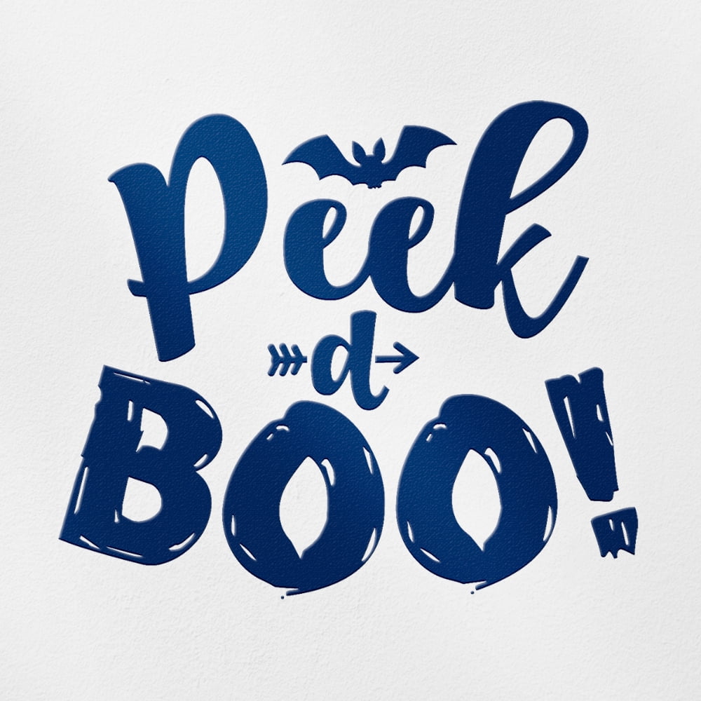 Transparent Decal Stickers Of Peek A Boo (Navy Blue) Premium Waterproof ...