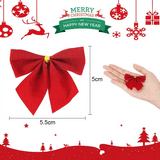 Mini Christmas Bows,24 Pieces Christmas Bow Small Red Bows for ...