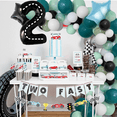 Blue Two Fast Two CuriousBirthday Decorations Two Fast Banner Growing ...