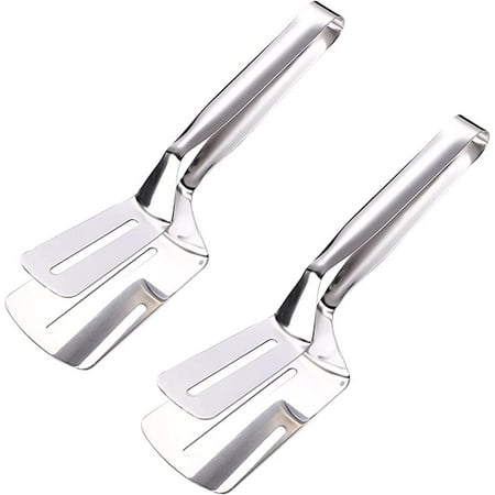 SHAR (2 Pieces) 304 Kitchen Tongs, 3 in 1 Kitchen Steak Tongs ...