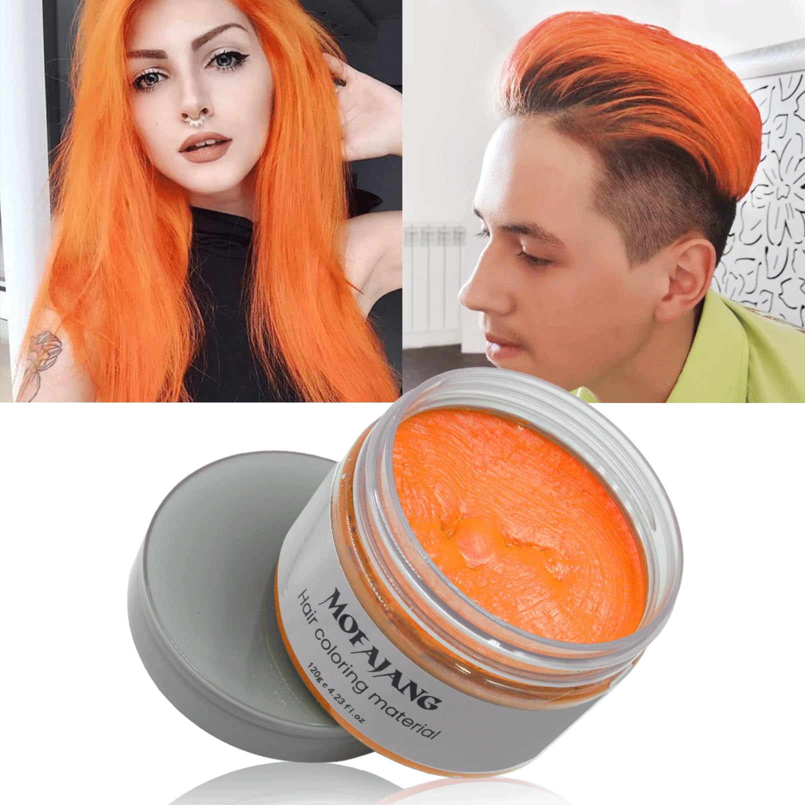 ZENTANMEI Temporary Hair Color Wax Hair Coloring Styling Wax Colored 4. ...
