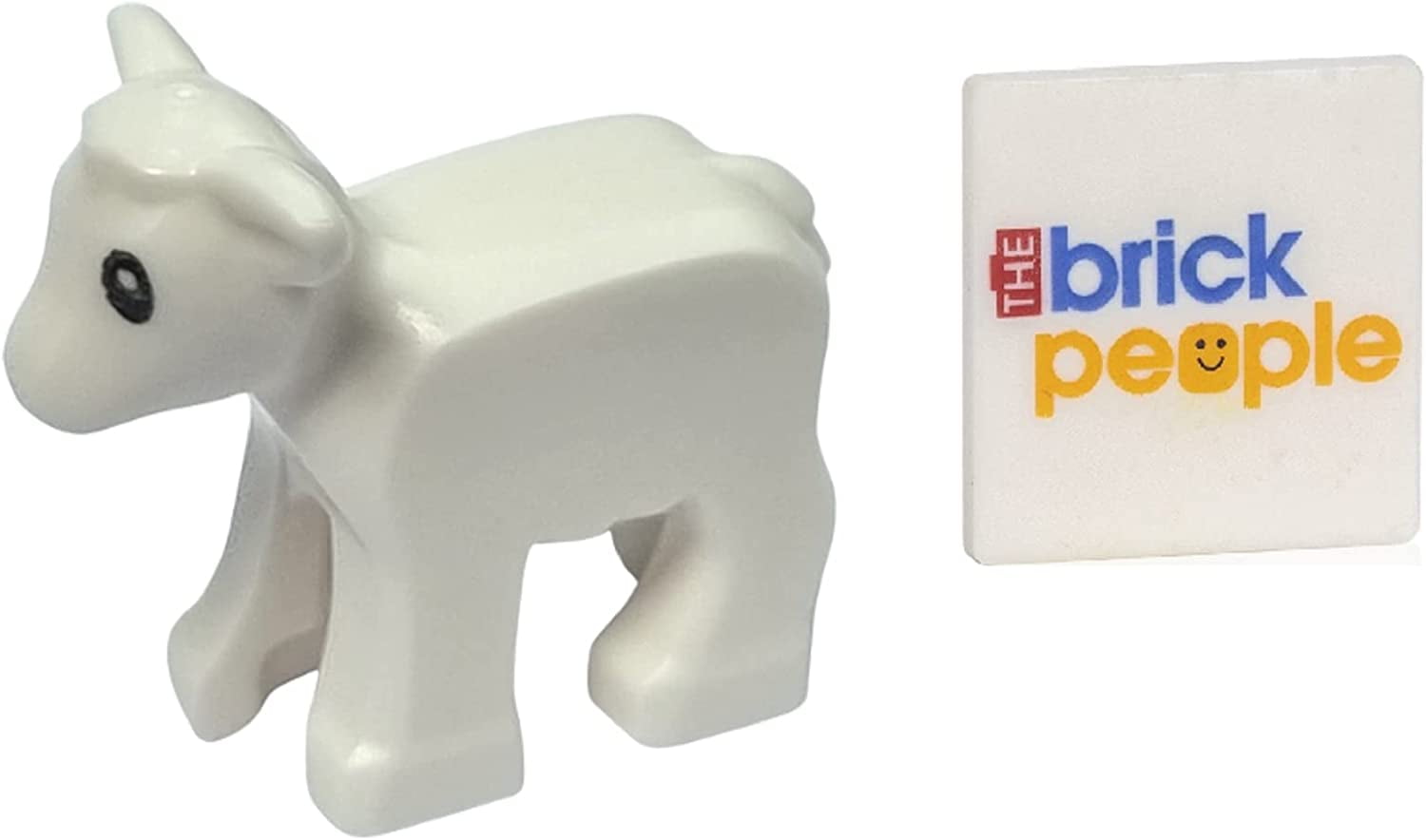 LEGO Animal Accessory: White Lamb with Black Eyes (0.6 inches tall ...