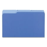 1/3 Cut Tab Legal Size Deluxe Colored Top Tab File Folders - Blue/Light ...
