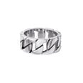 Brilliance Fine Jewelry Stainless Steel Men's Curb Chain Link Ring In ...