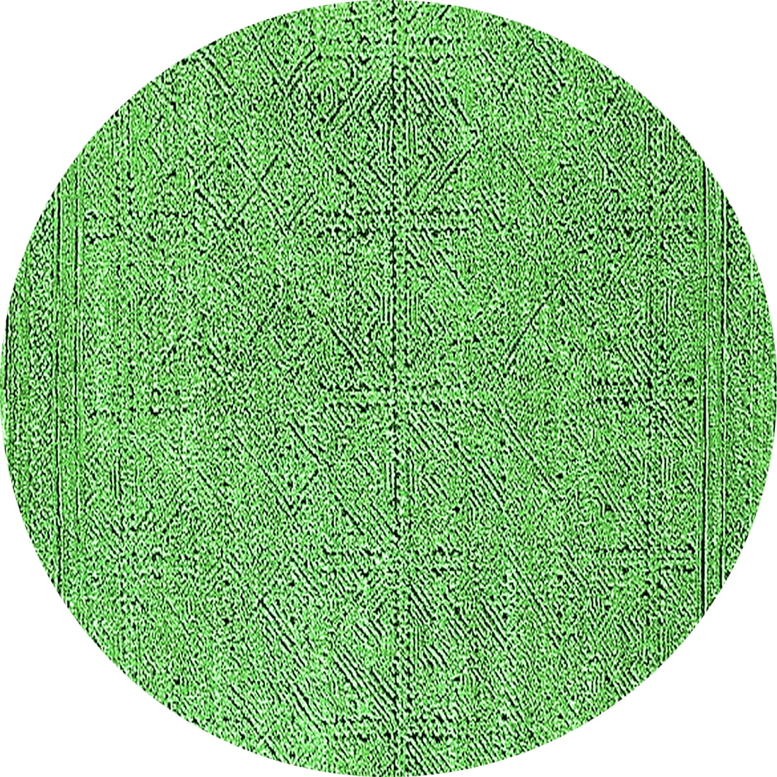 Ahgly Company Indoor Round Solid Green Modern Area Rugs, 8' Round ...