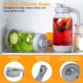 32 Oz Mason Jar Pitcher with Pour Spout Lid and Handle, Leak-Resistant ...