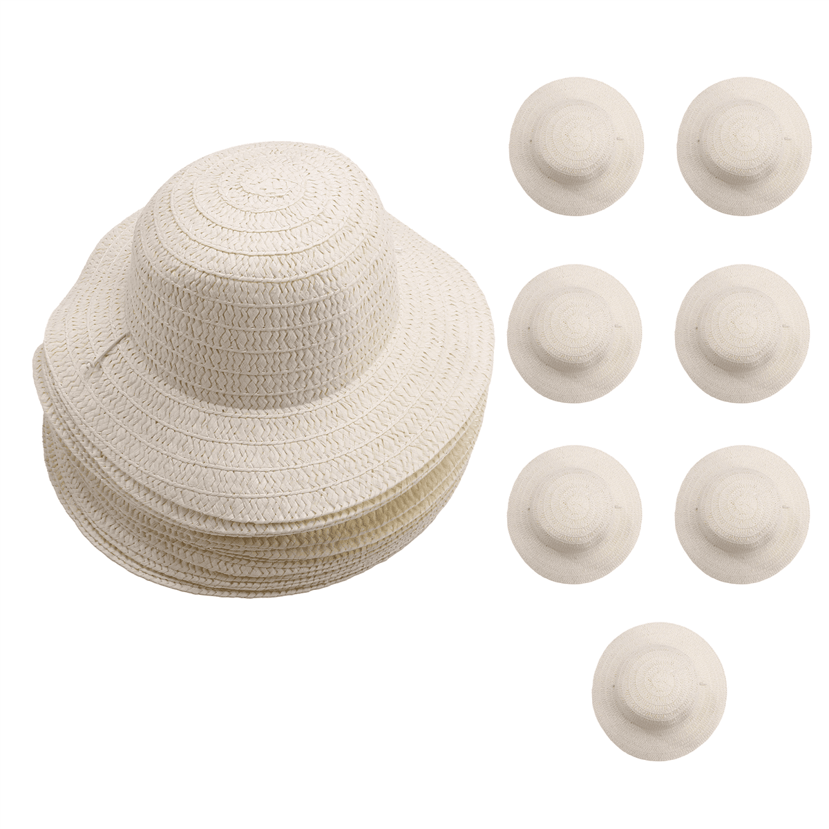 Click here for Unbranded 20 Pcs Diy Straw Hat Set Beach Summer Wo... prices