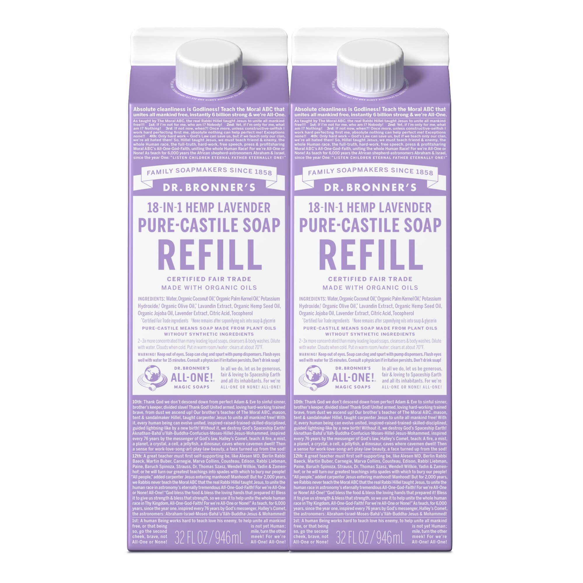 Click here for Dr. Bronners Pure-Castile Liquid Soap Refill (Lave... prices