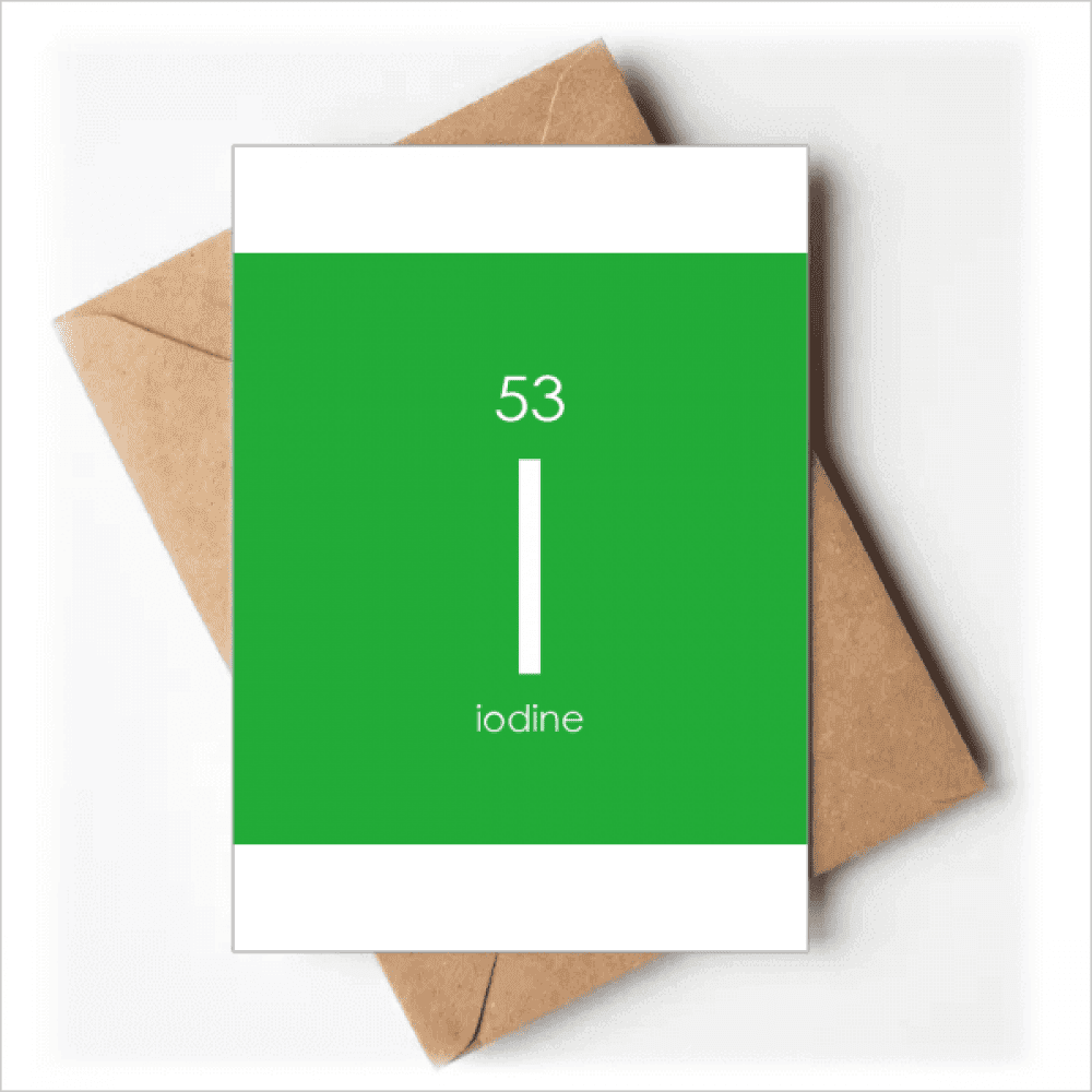 Chestry Elements Period Table Halogens Element Iodine I Greeting Cards ...