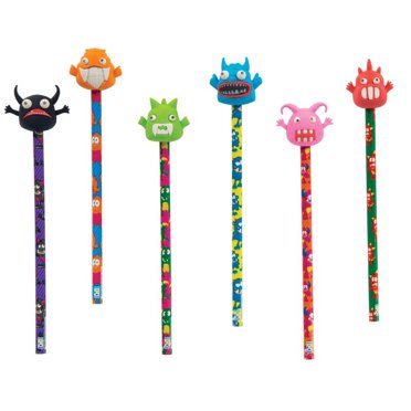 Monster Pencils with Eraser Toppers 12x pcs - Walmart.com