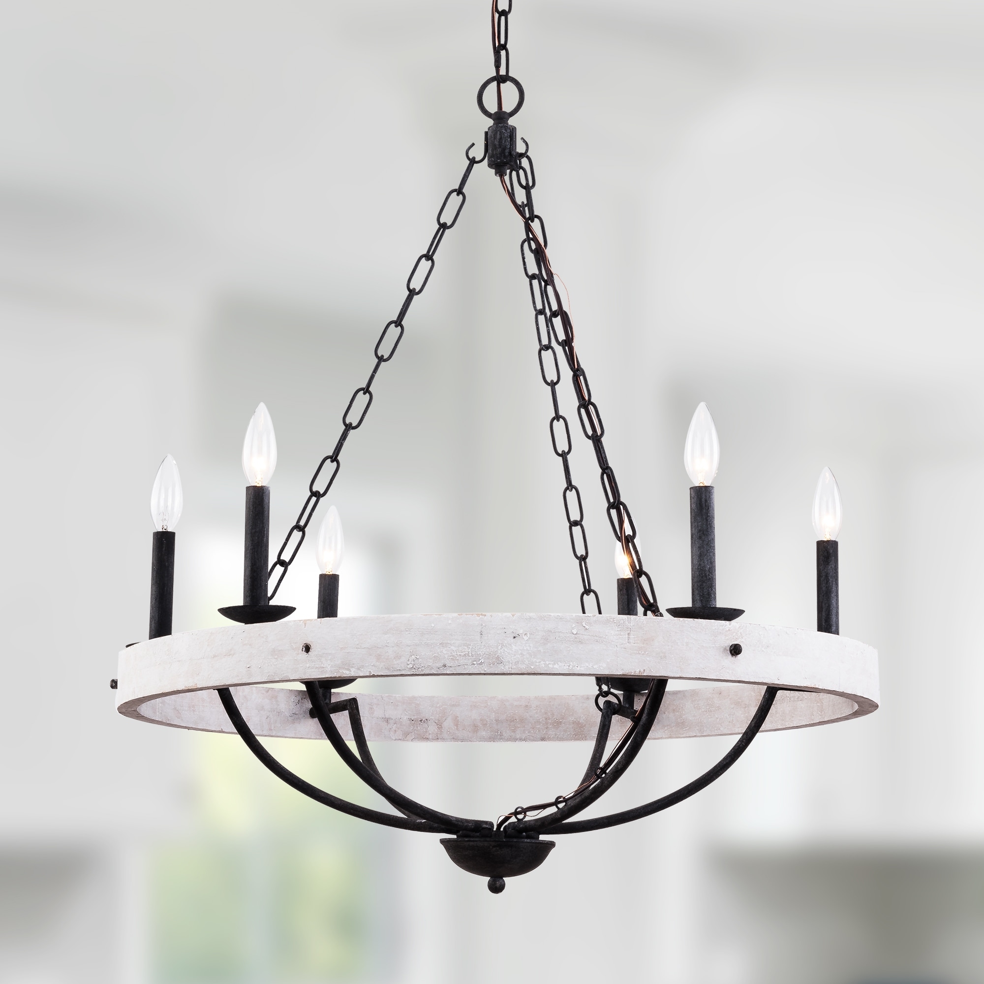 White Shabby Chic Chandelier