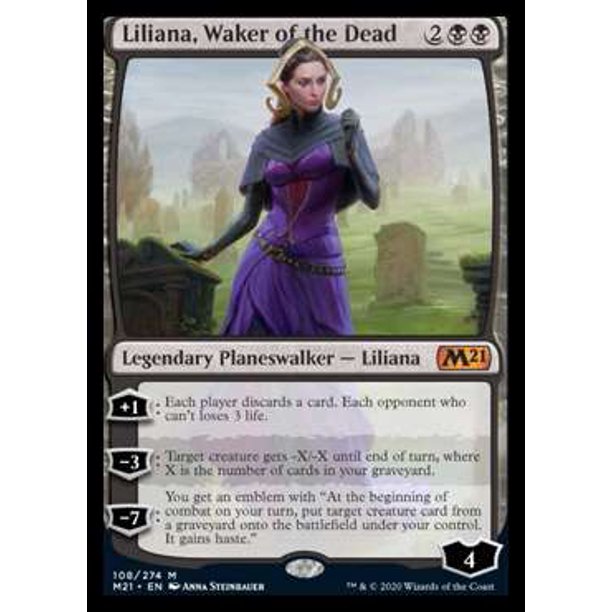 MtG 2021 Core Set Mythic Rare Liliana, Waker of the Dead - Walmart.com