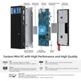 MeLE PCG02 Pro Fanless Mini PC Stick, N5105 8GB 256GB Windows 11 4K UHD ...