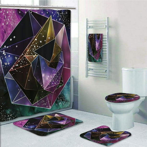 EREHome Modern Polygonal Cosmic Backdropwith Psychedelic Triangles ...