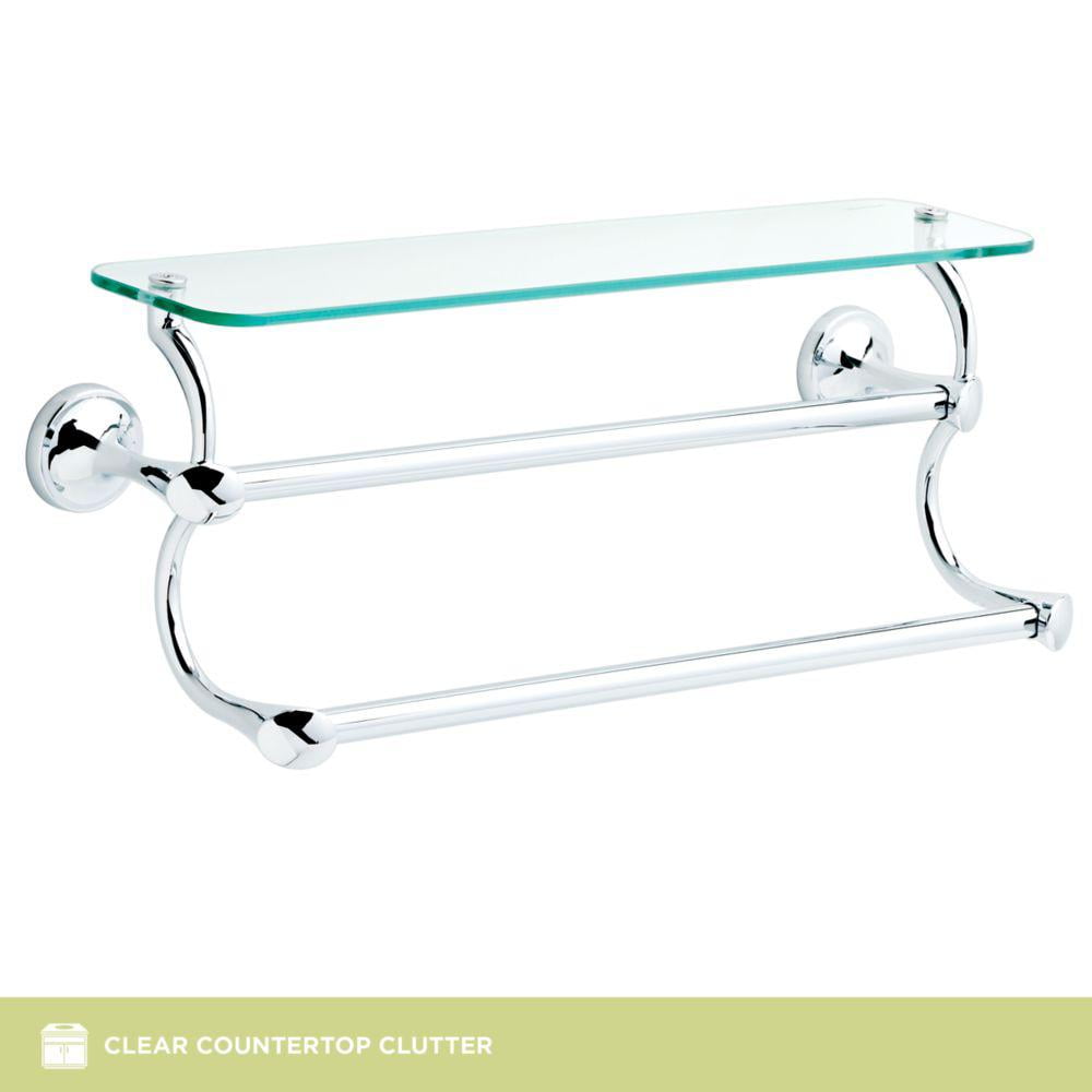 Bathroom Shelf With Double Towel Bar – Rispa