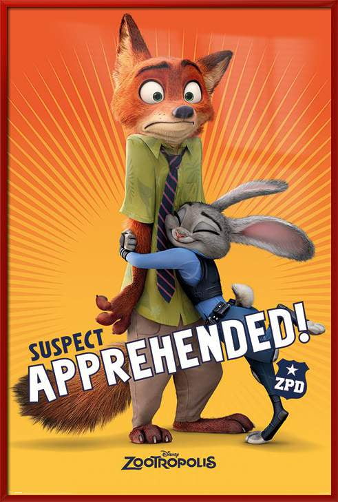 Zootropolis / Zootopia - Framed Disney Movie Poster / Print (Suspect ...
