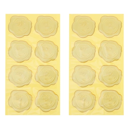 6 Sheets Imitation Fire Lacquer Clay Stickers Embossed Envelope ...