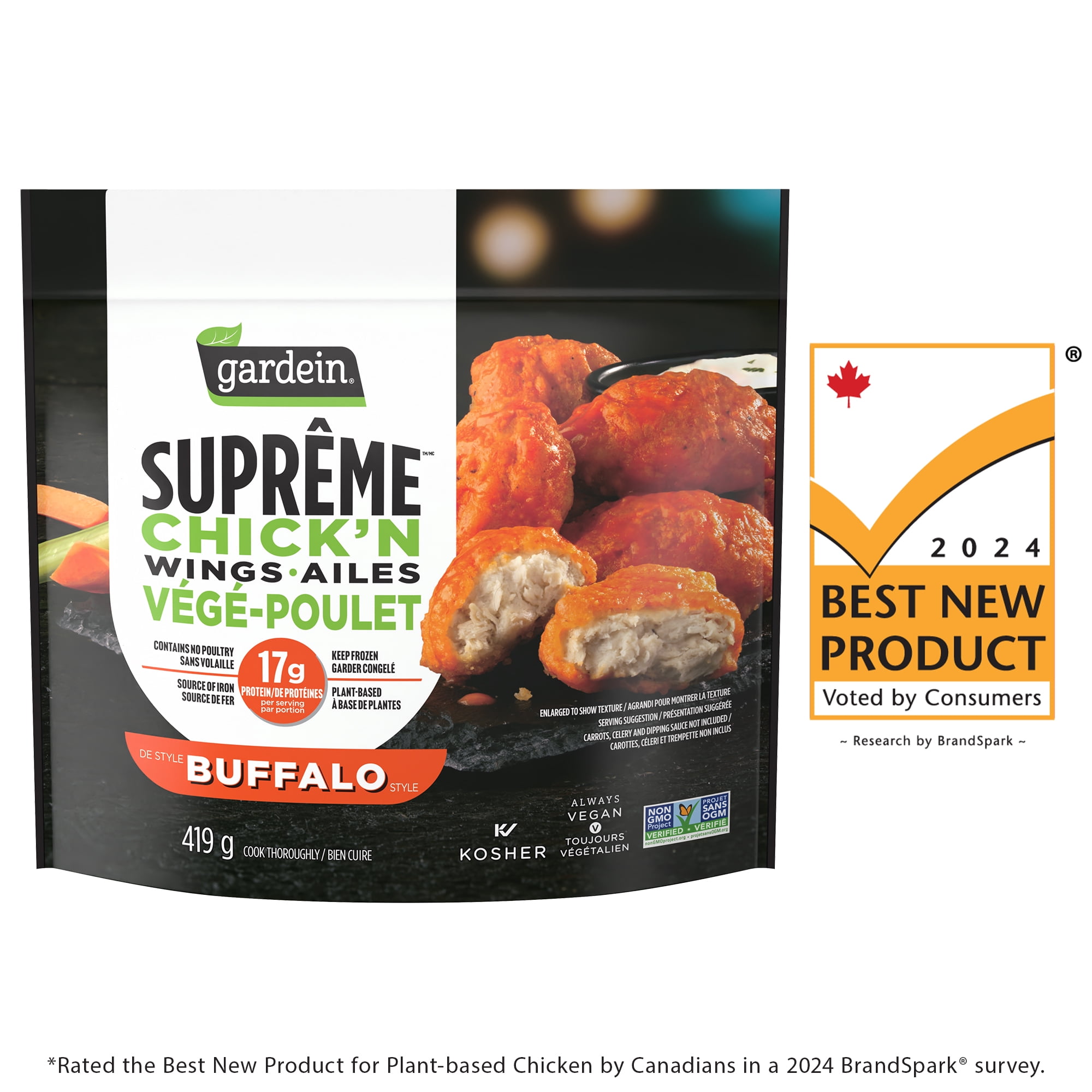 Click here for Gardein Suprême Chickn Buffalo Wings 419 G 419 G prices