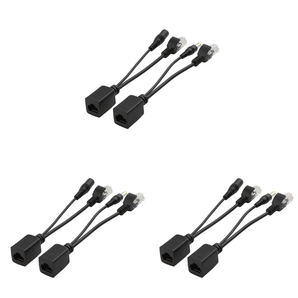 2 Uds Cable Adaptador POE RJ45 Inyector Divisor Ethernet Sintetizador ...