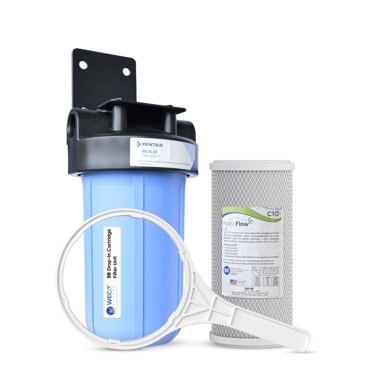 DUAL BIG BLUE WATER FILTERS HOUSING 4.5" X 20" 1"NPT - Walmart.com