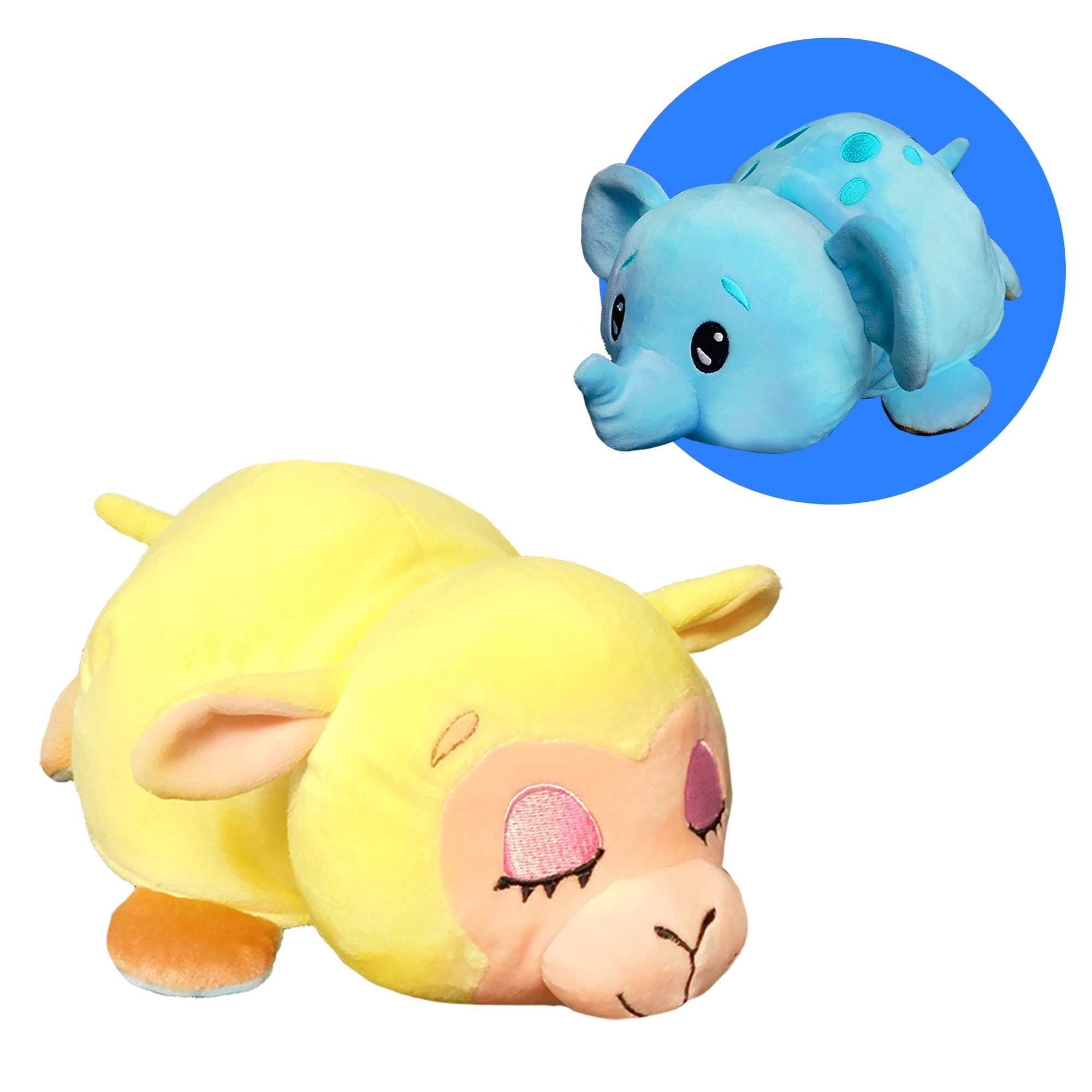 Lullabrites FlipaZoo Plush Sleepy Lamb Flips to Awake Elephant ...