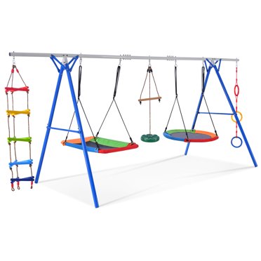 Backyard Discovery Tucson Cedar Wooden Swing Set - Walmart.com