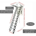 INTSUPERMAI Ceiling Folding Loft Ladder Attic Extension Stair 13 Steps ...