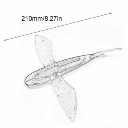 Bionic Flying Artificial Fish Fishing Lure Marine Water Bait Trolling ...