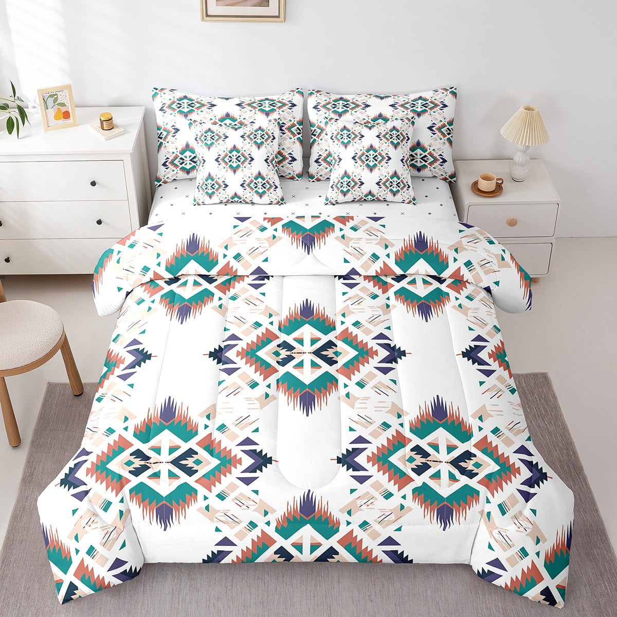 Aztec Bed in a Bag Queen Comforter Set 7 Piece,Exotic Western Bedding ...