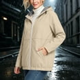 APEXFWDT Wind Breaker Jacket Womens Full Zip Hooded Jacket Waterproof ...