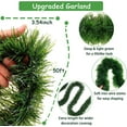50Ft Christmas Garland, 2-Pack Artificial Pine Greenery Vines - Serves ...