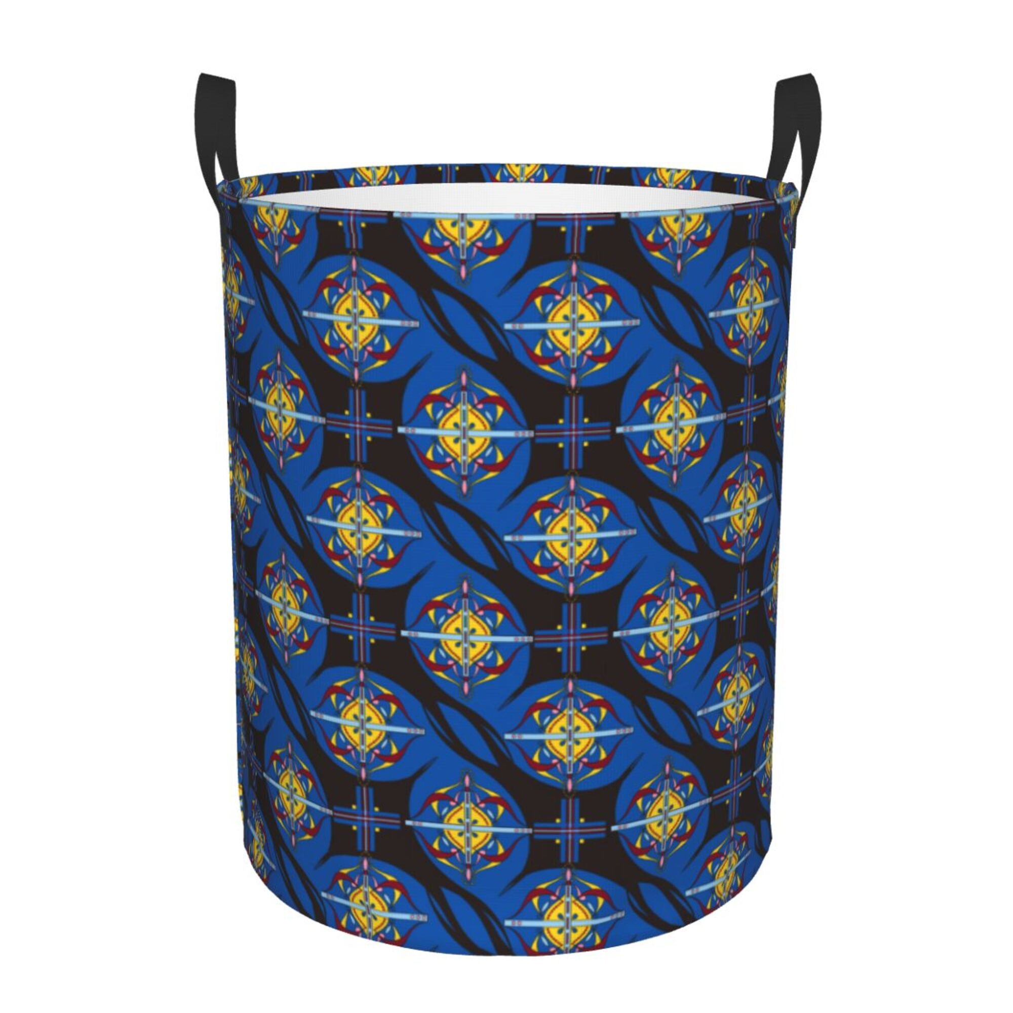 ZICANCN Laundry Basket Organizer, Gird Dazzle Color Wind Collapsible Hamper for Bathroom Bedroom ...