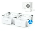 "Matalde Heavy Duty Dual Laundry Pedestals with Drawers, 350Lb Capacity ...