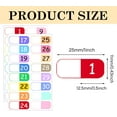 1 to 30 Number Index Labels 1*0.43inch Multicolor Figures Tabs Dividers ...