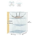 Dextrus 3-Tier Indoor Cat Cage with Extra Large Hammock for 1-2 Cats ...
