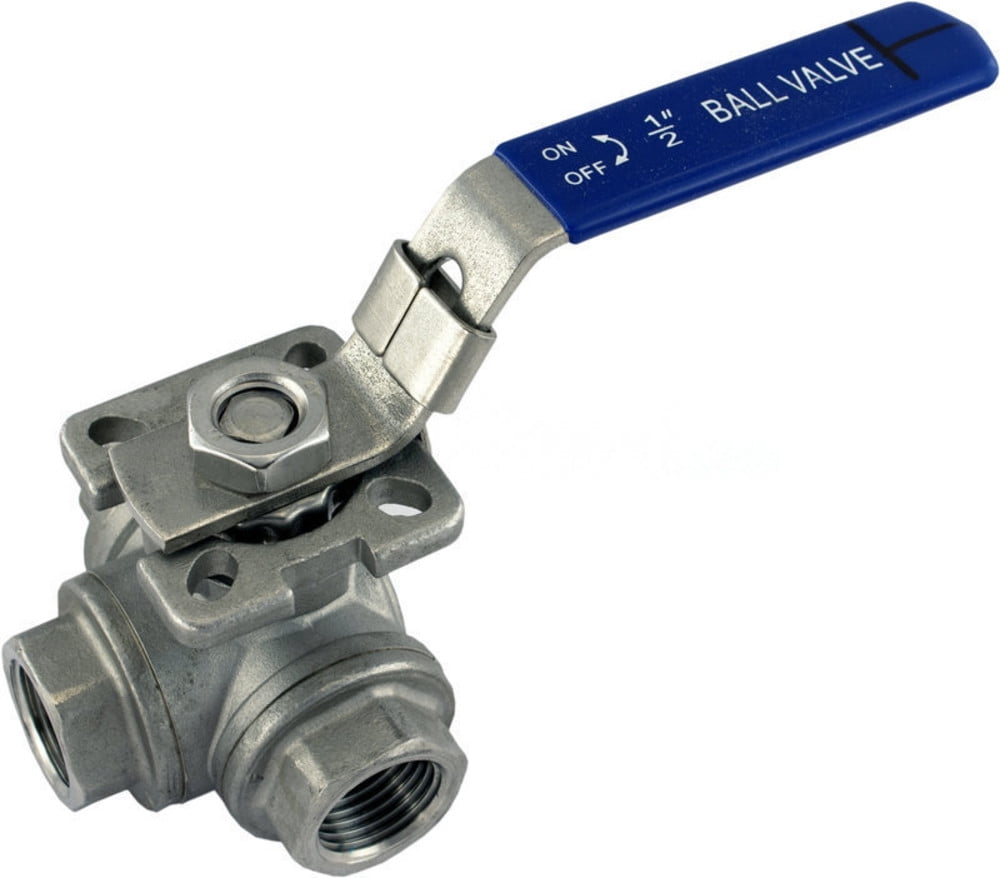 wog1000 3-way 304 stainless steel ball valve t-type 1" npt fpt ss304 ...