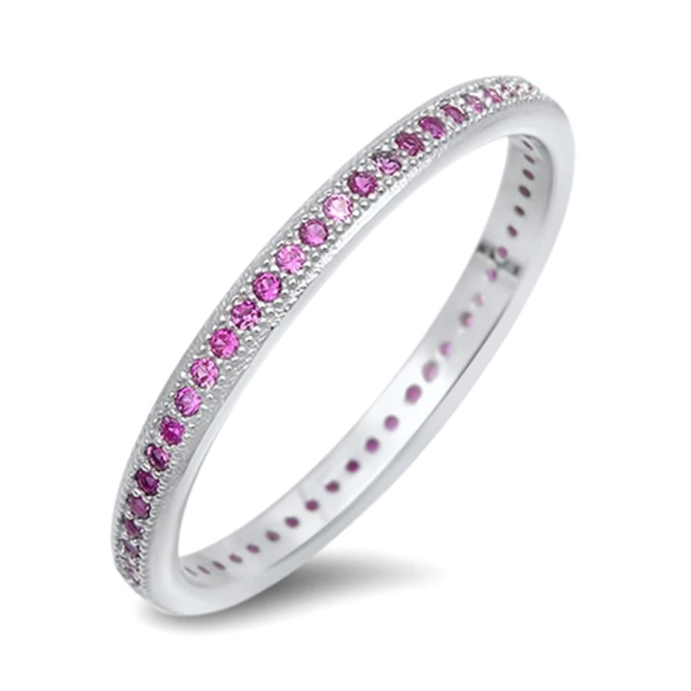 CHOOSE YOUR COLOR Simulated Ruby Ring .925 Sterling Silver Thumb Band ...