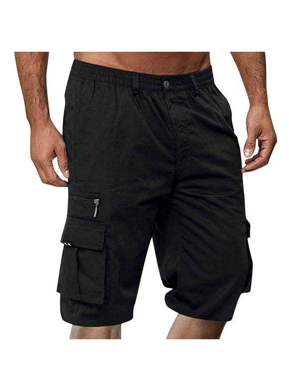 Zipper Pocket Shorts Men