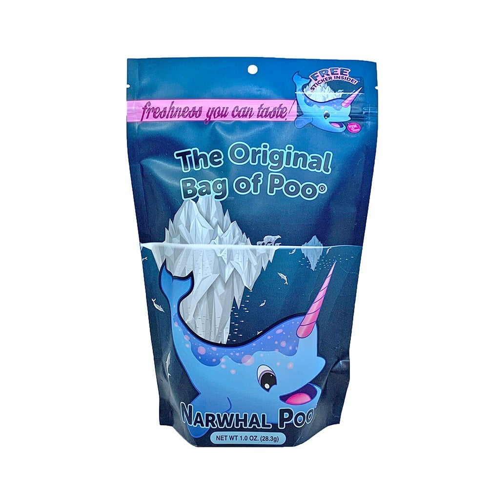 The Original Bag of Poo, Narwhal Poop (Blue Cotton Candy), Novelty Gag ...