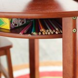 Lipper Child's Round Table with Shelf & 2 Chair Set, Multiple Colors ...