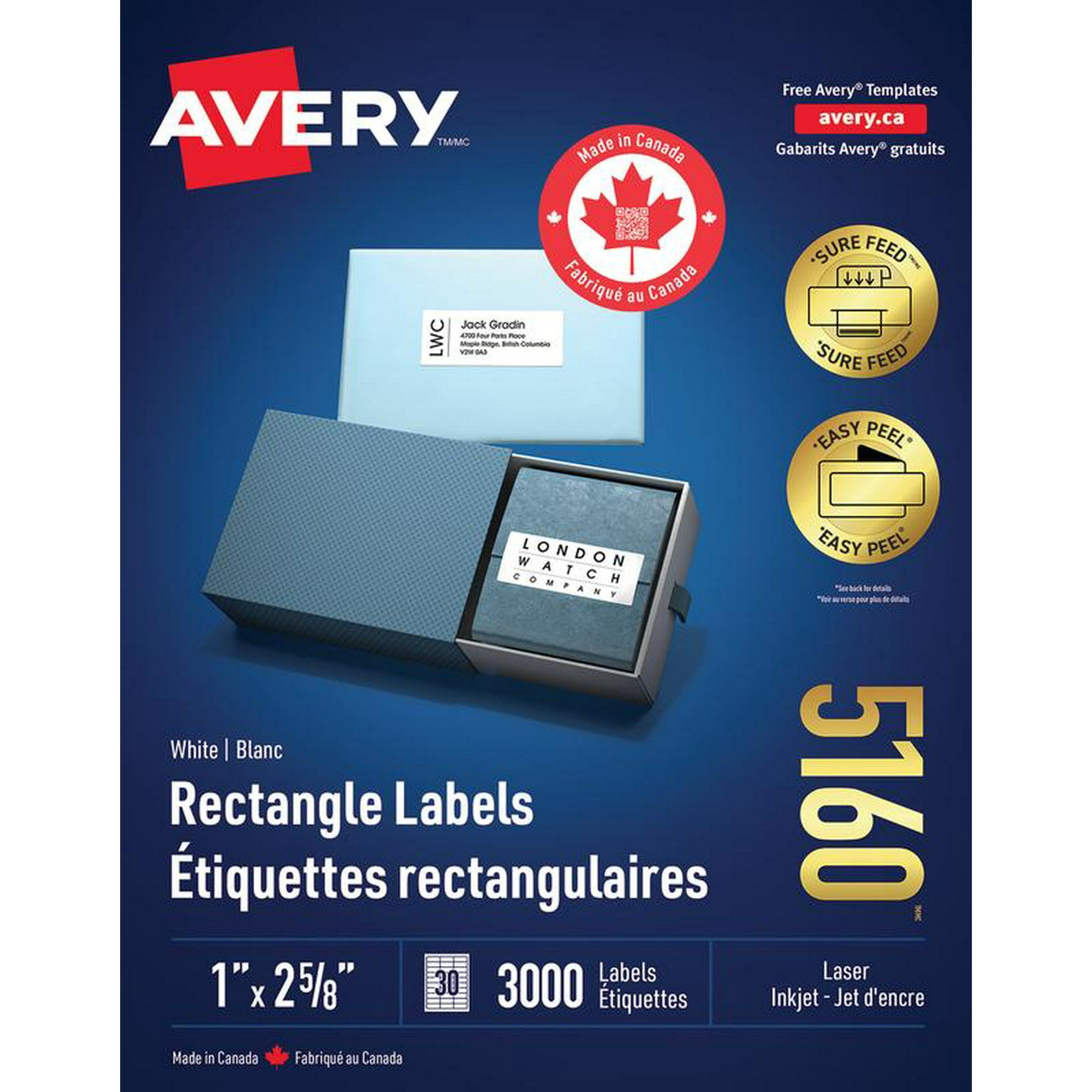 Click here for Avery White Rectangle Labels With Easy Peel 1 X 2... prices