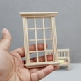 Doll House Window Prop DIY Mini House Decoration Mini 12-Pane Blank ...