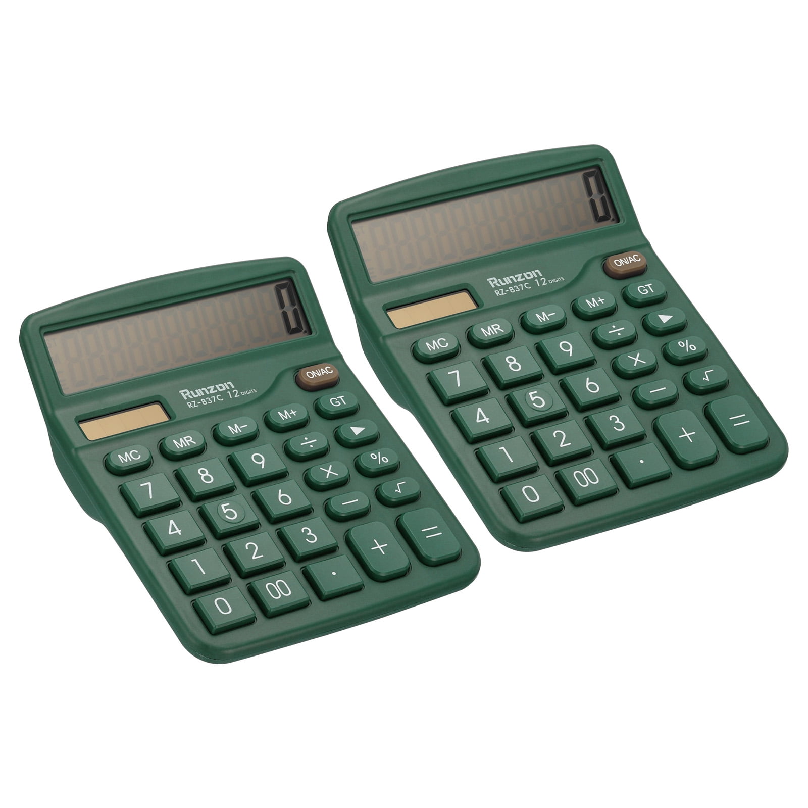 Uxcell Desk Calculator, 2 Pack 12 Digits Large LCD Display Electronic ...
