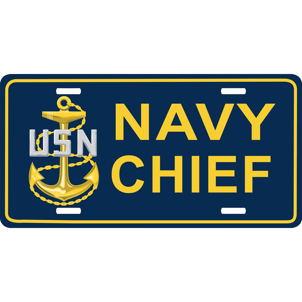U.S. Navy Chief Petty Officer (CPO) License Plate - Walmart.com ...