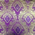 Metallic Floral Brocade Fabric 60 By Yard In Red Gold White Purple