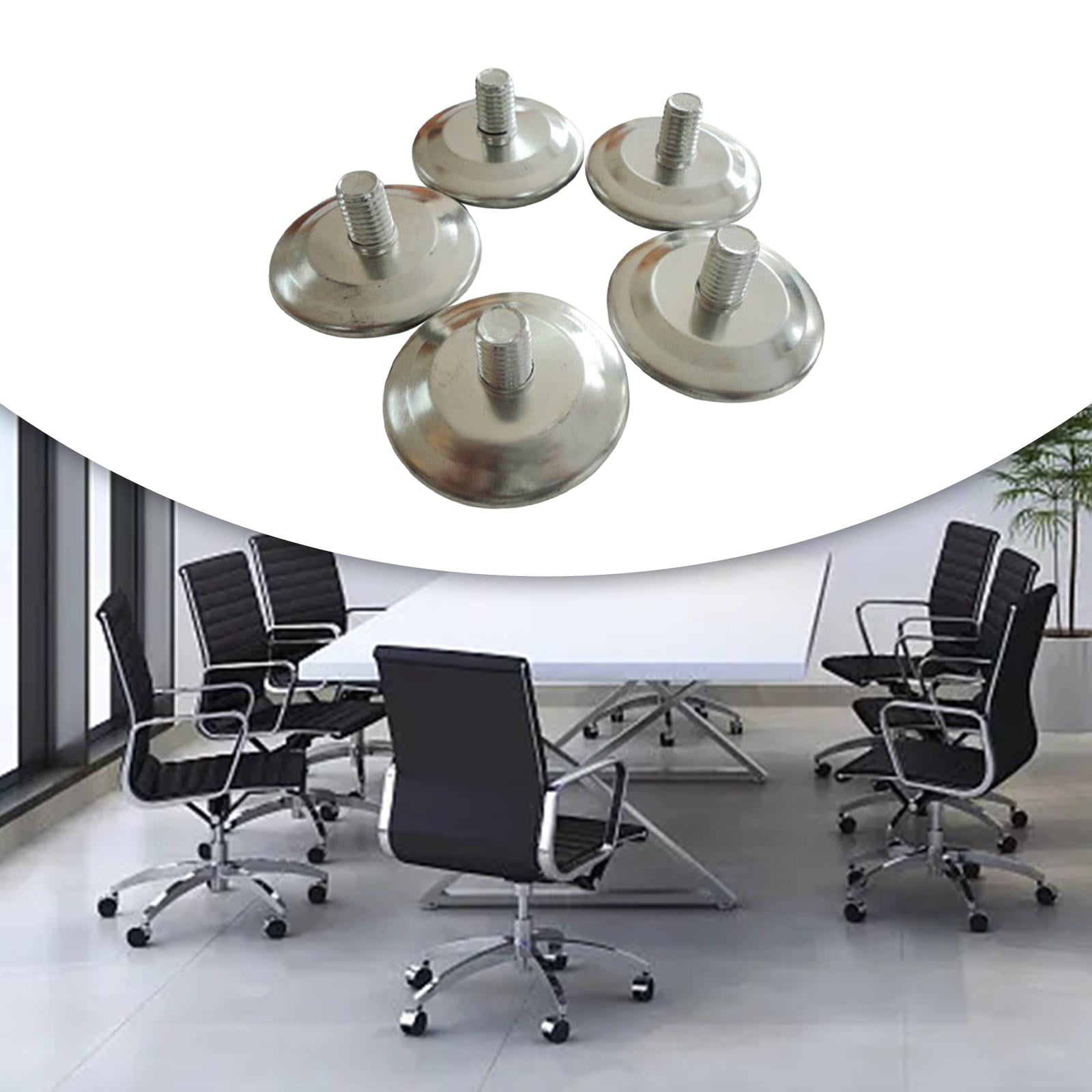 5x Adjustable Furniture Levelers, Leveling Screw Foot Pad, Threaded ...